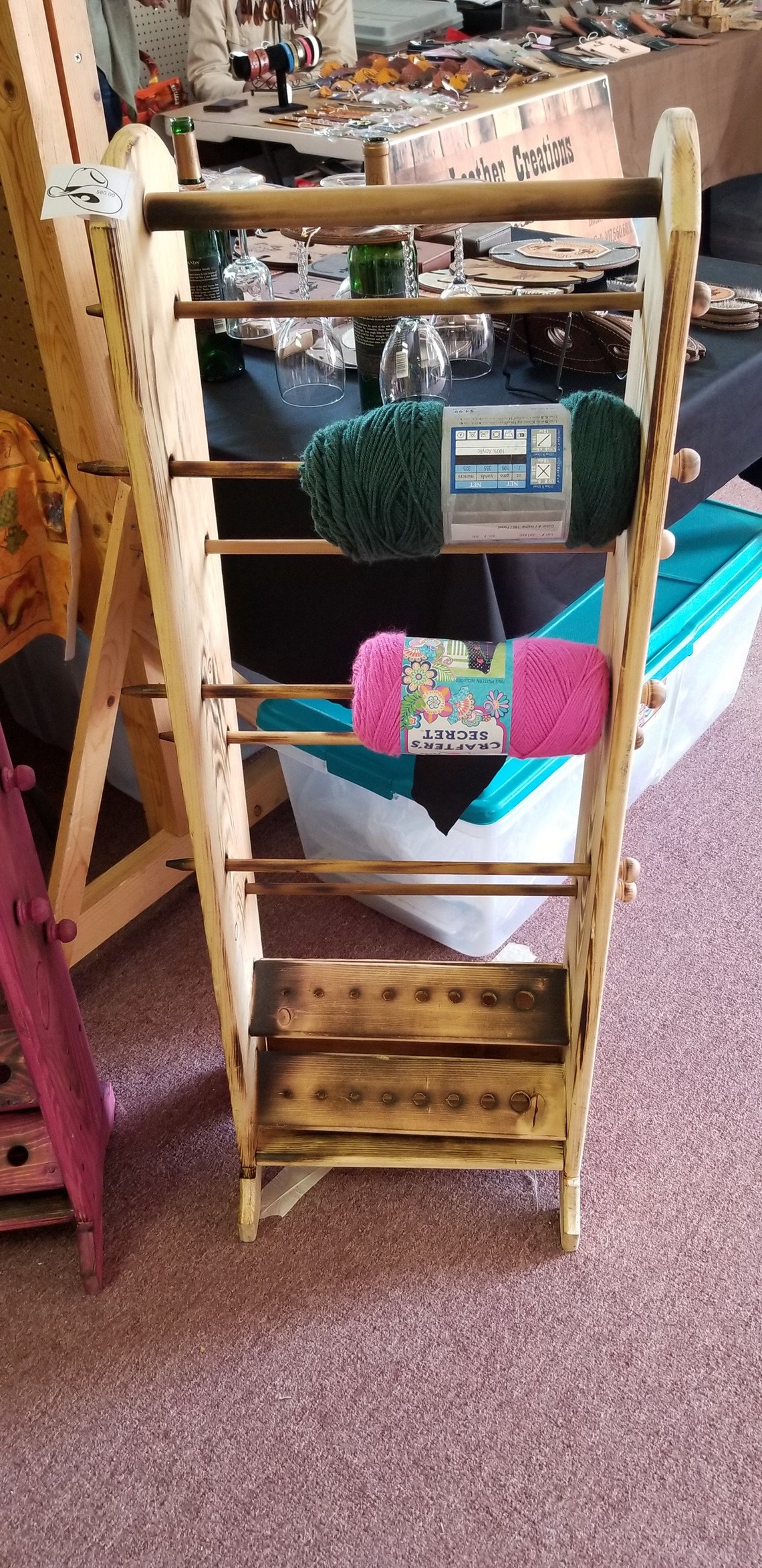 Yarn Holder 7 Skein Holder Yarn Rack - Etsy