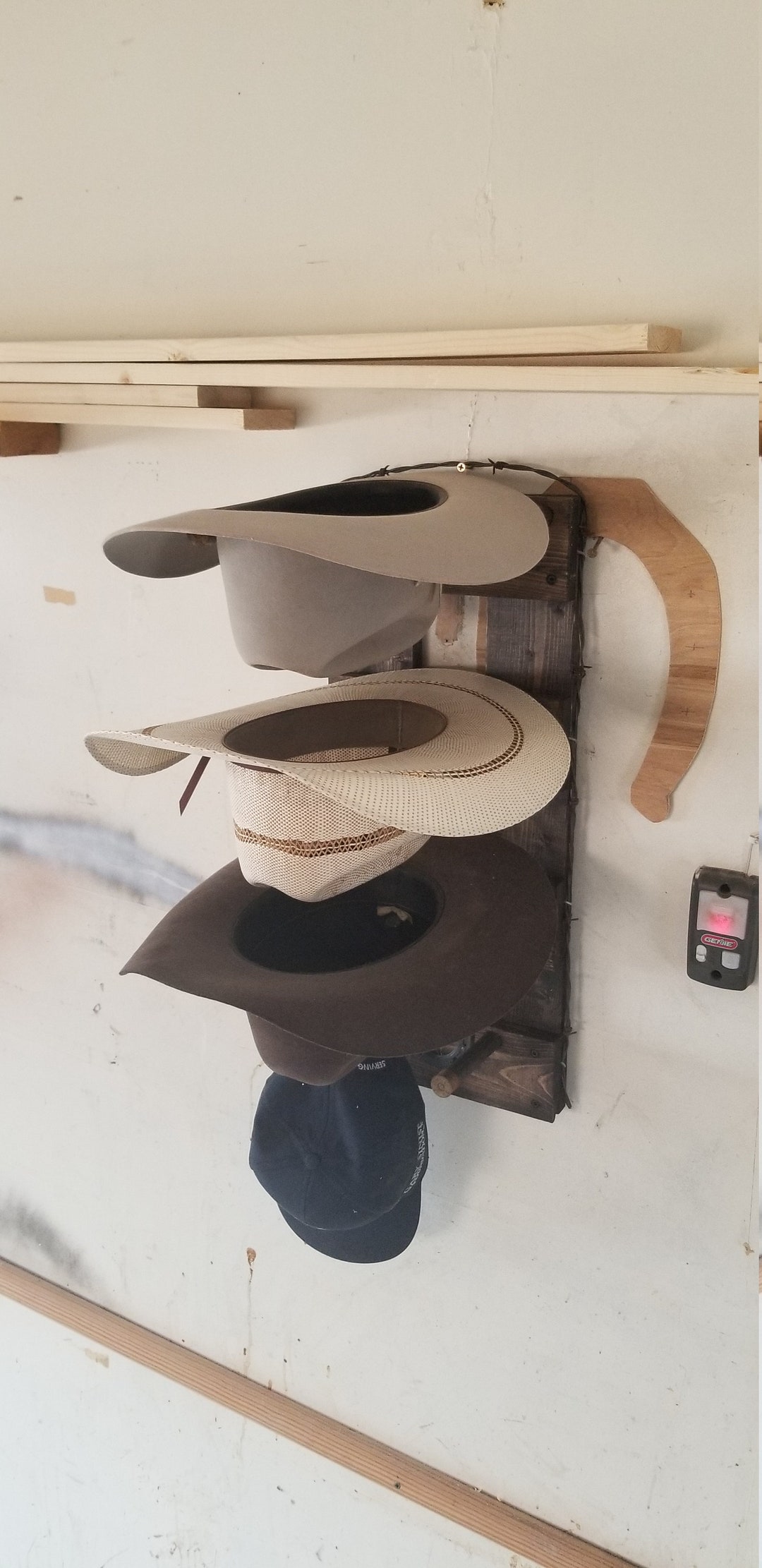 Rustic Wooden Cowboy Hat Rack: Western Home Decor, Made in USA - Etsy