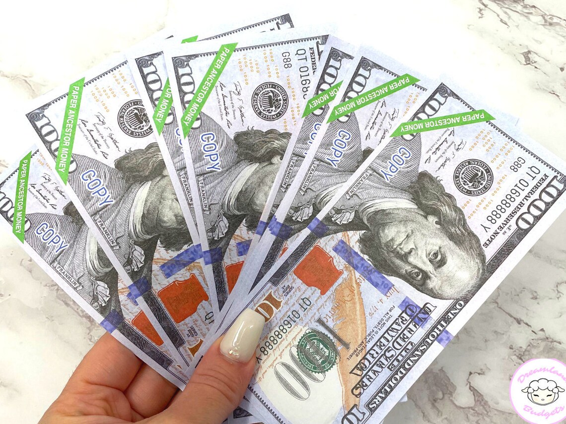 1k SINKING FUND PLACEHOLDER 1000 1k Money Slips Set of 10 | Etsy