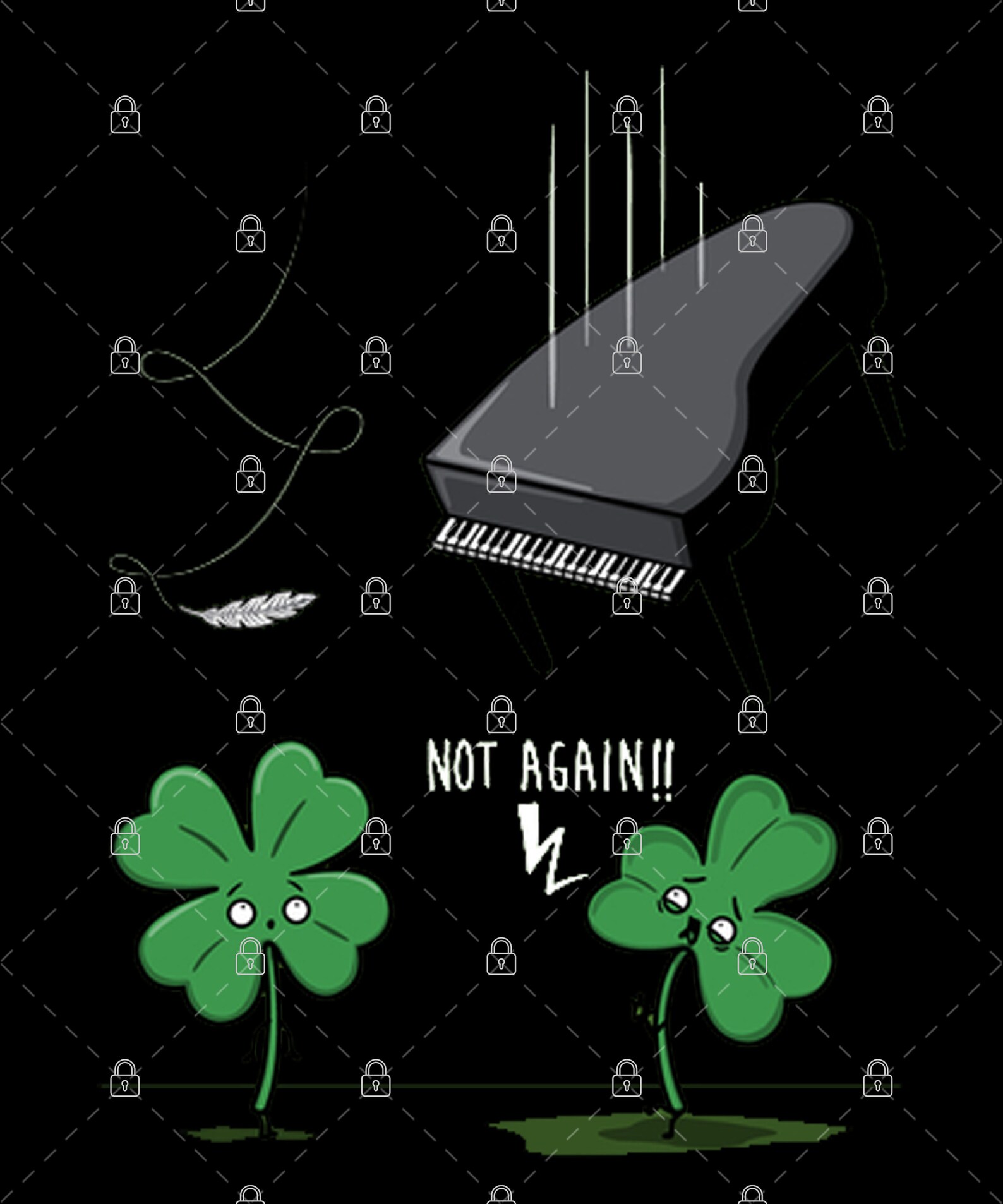 Unlucky Clover PNG Print Files, Graphics Design Digital Download - Etsy