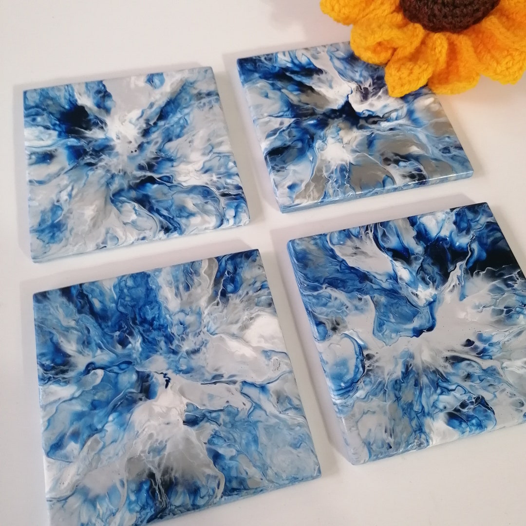 Navy Coasters Made to Order Choose Your Coaster Set Size for Your Navy ...