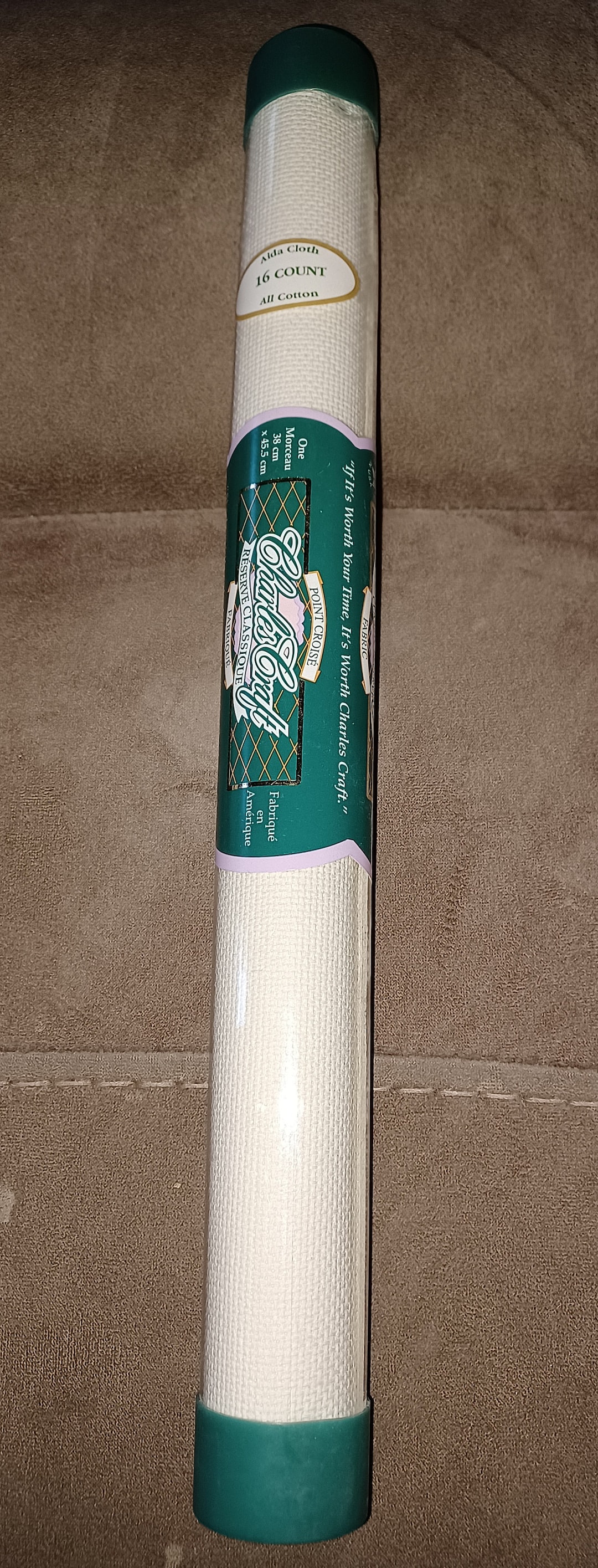 Charles Craft Cross Stitch Fabric Aida 14 Count 1 Pc 15x18 Antique ...