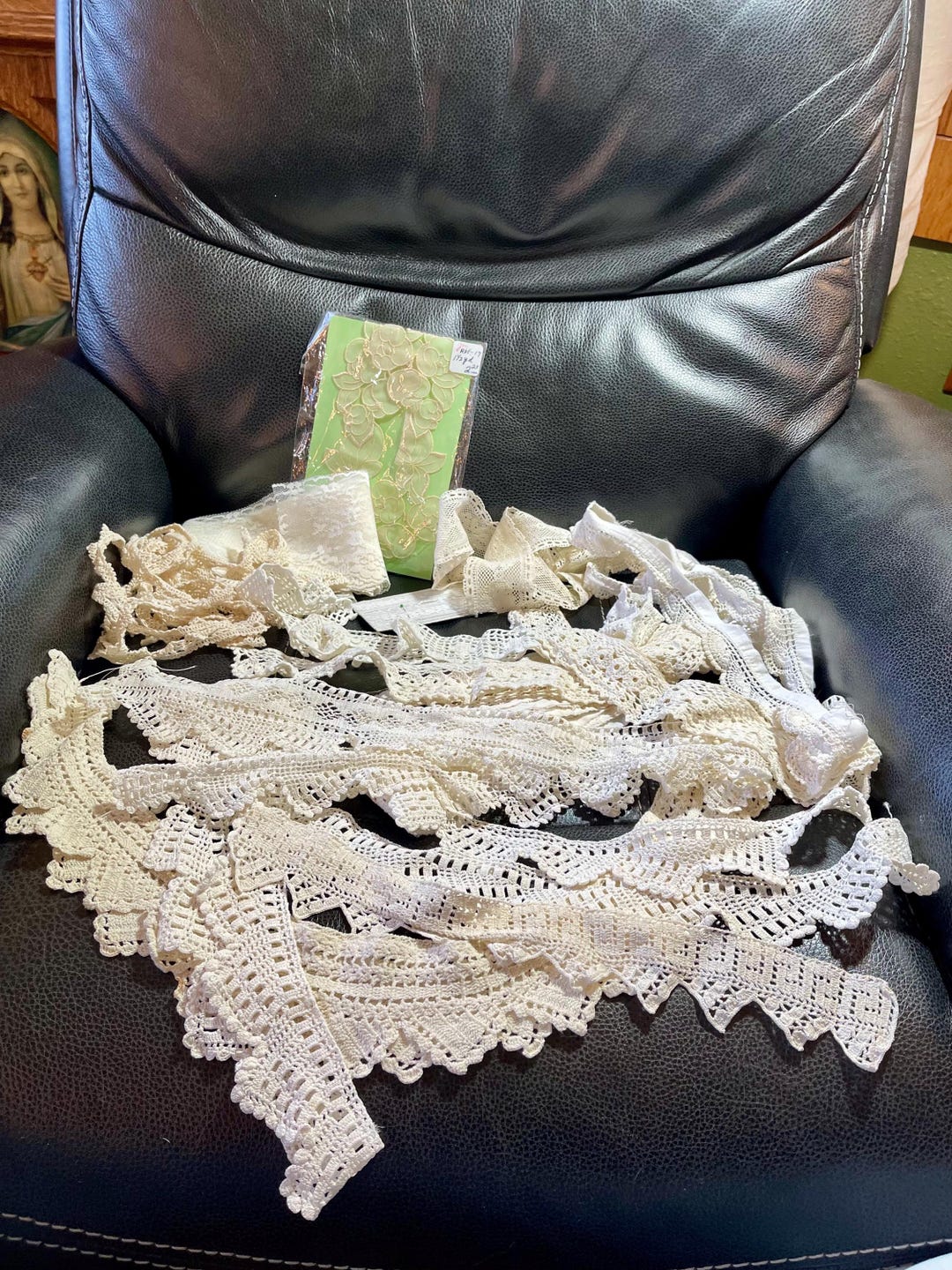 VERY LARGE LOT Antique Medium Wide Lace Crochet Handmade and Other ...