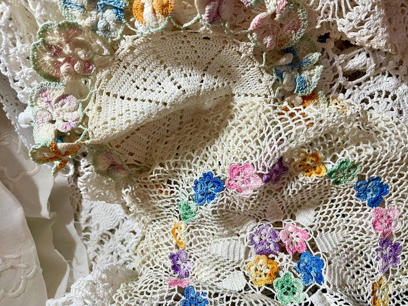 HUGE LOT Antique Lace Cutter Lot. Mostly Handmade Laces - Etsy