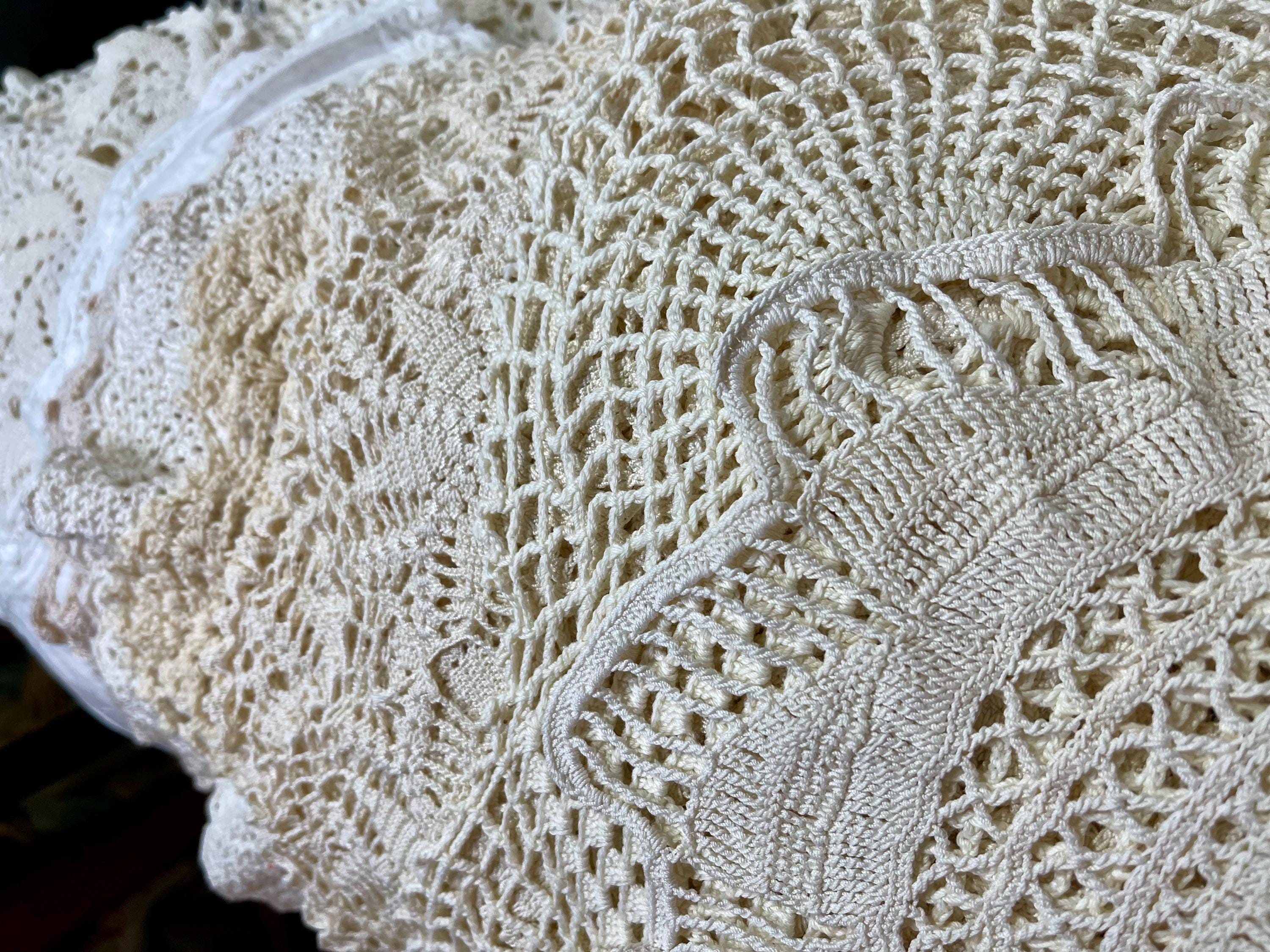 VERY LARGE LOT Antique Doilies Lace Crochet Handmade 50 Pieces Total - Etsy