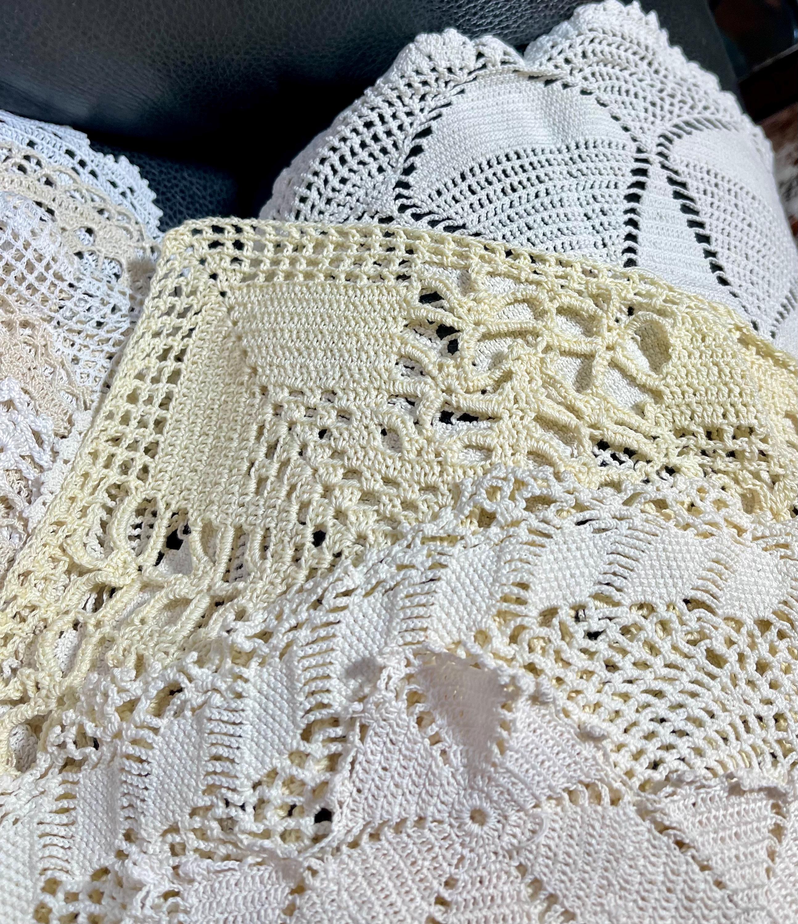 VERY LARGE LOT Antique Doilies Lace Crochet Handmade 50 Pieces Total - Etsy