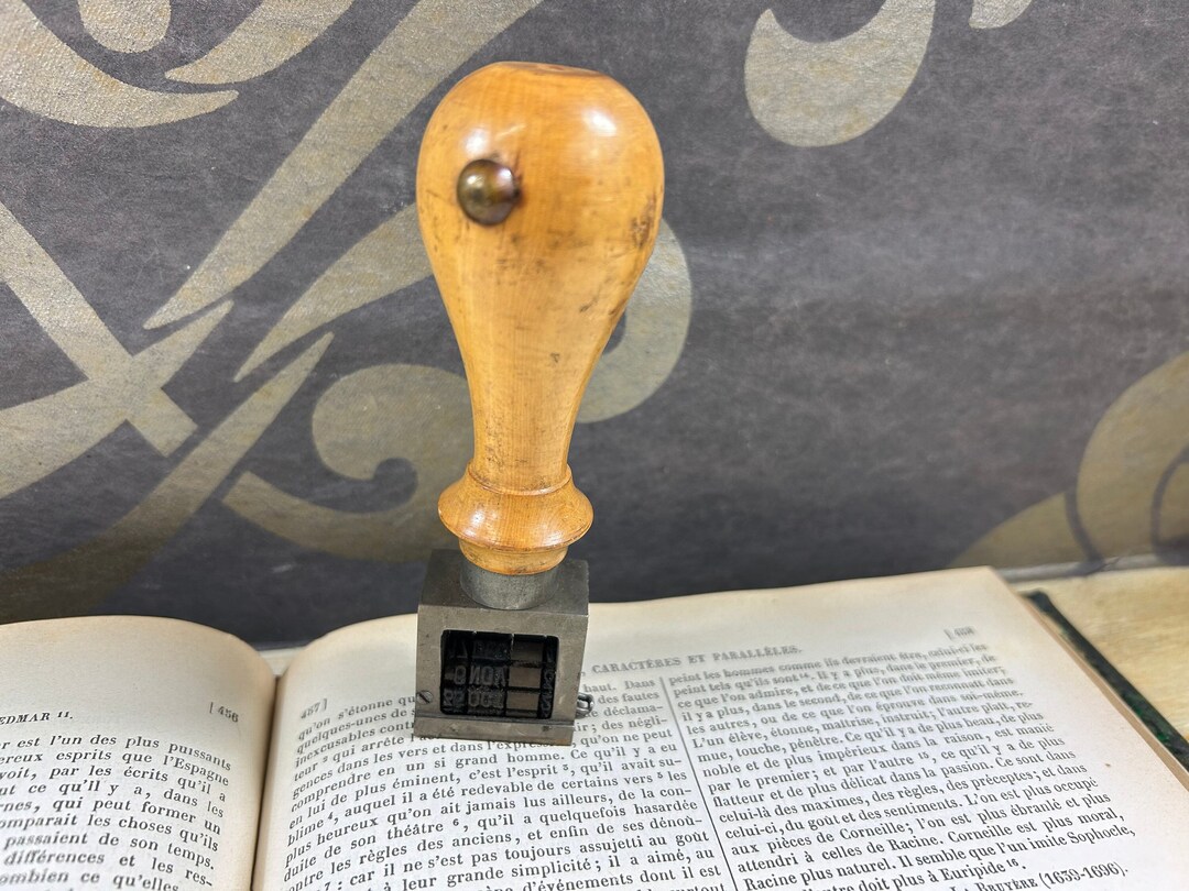 Old Wooden Stamp, Ink Stamp, Wood and Metal, Vintage Stamp, Very Nice ...