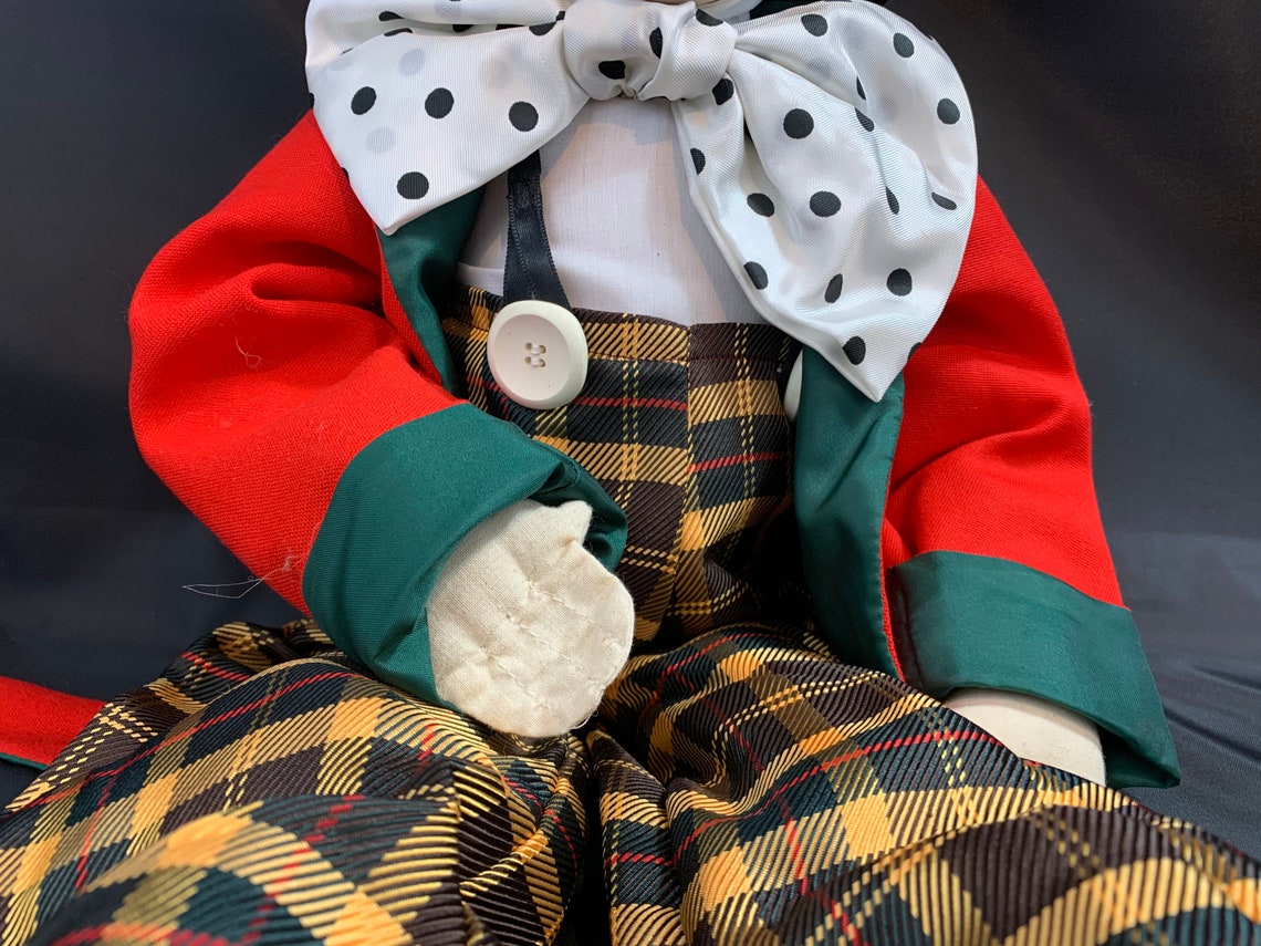 Very Nice Colorful Nostalgic Big Fabric Clown With Painted - Etsy