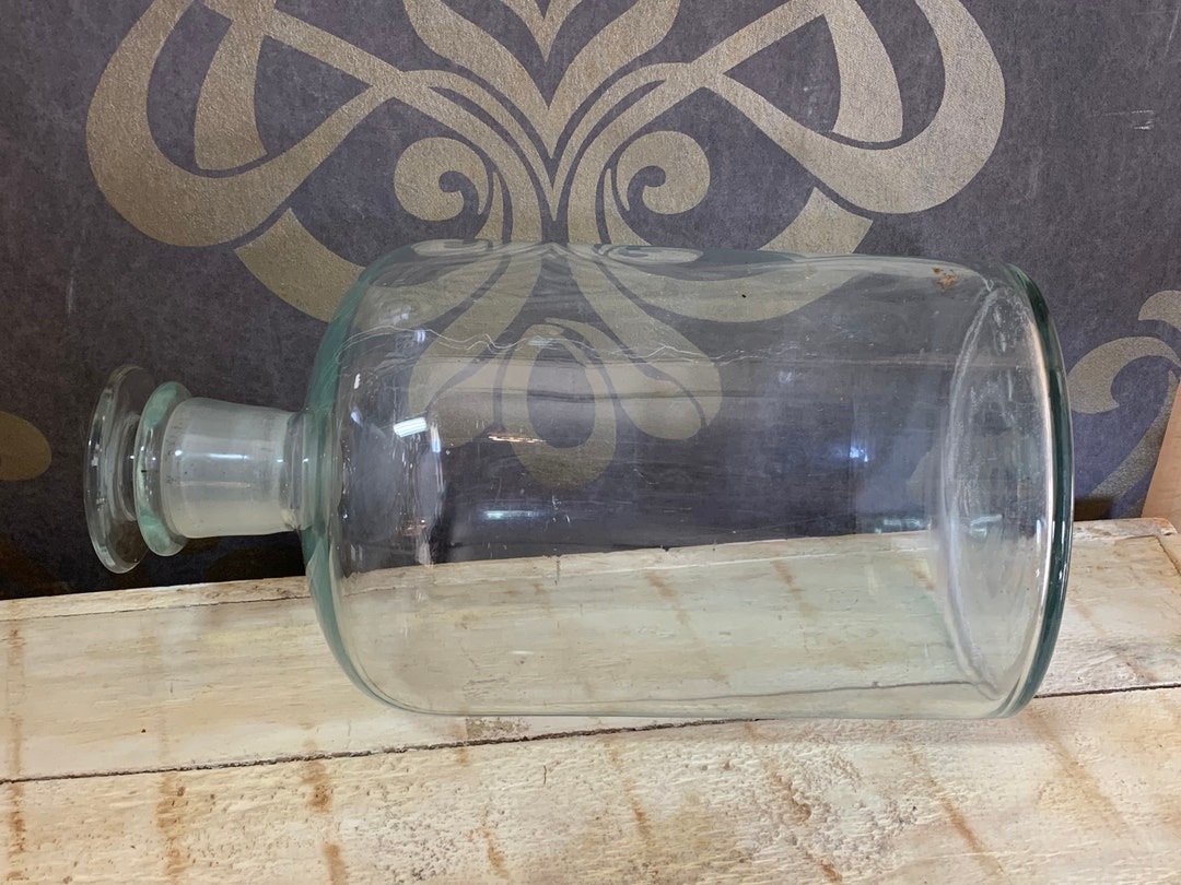 Vintage Mega Large Glass Carafe Maxi Carafe With Stopper Large Glass ...