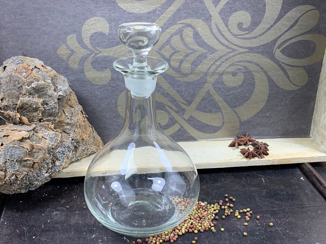 Vintage - Beautiful Large Glass Carafe of 25 Cm - Etsy