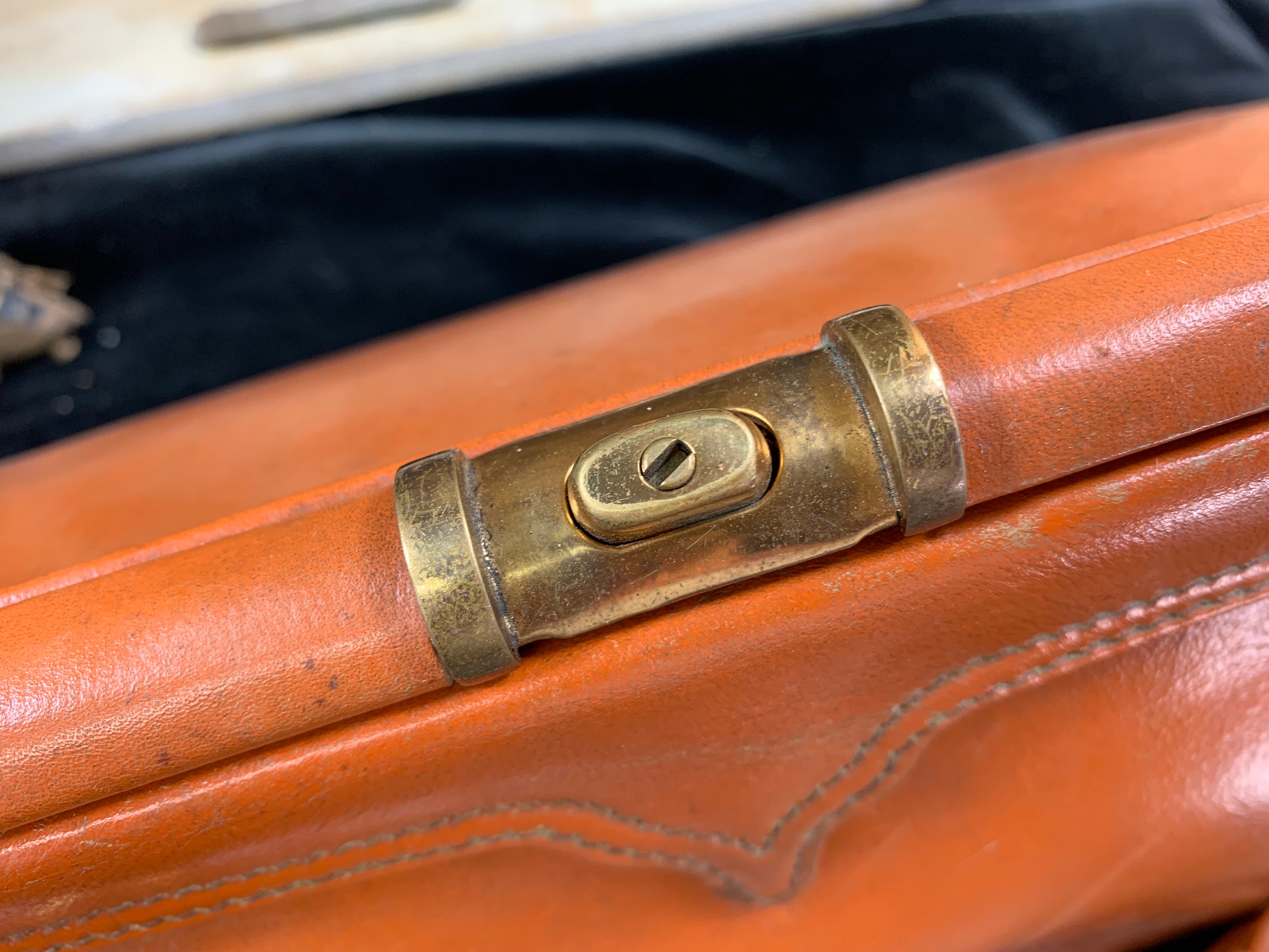 Beautiful Leather Cognac-colored Handbag REGNIER With Short Handle and ...