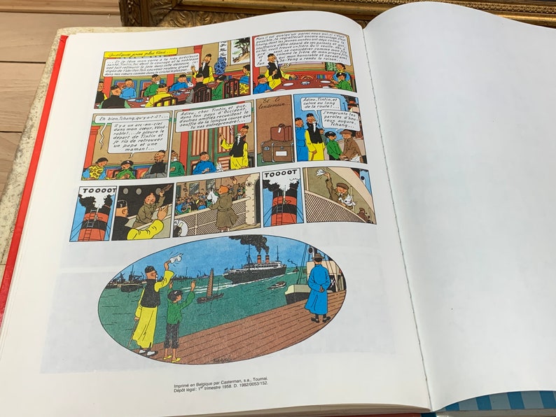 Tintin - the Blue Lotus - Hergé - Casterman - French - Vintage Comic ...