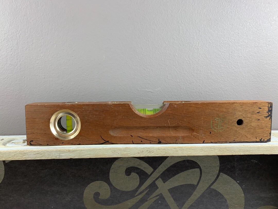 Vintage Stanley Wooden Spirit Level - Antique Measuring Tool ...