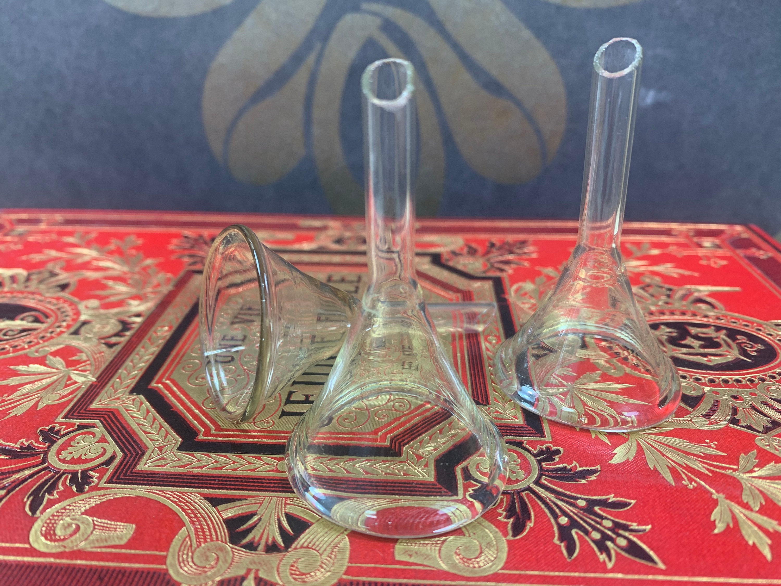 Antique Hand Blown Mini Funnels Laboratory Funnels Analysis Funnels ...