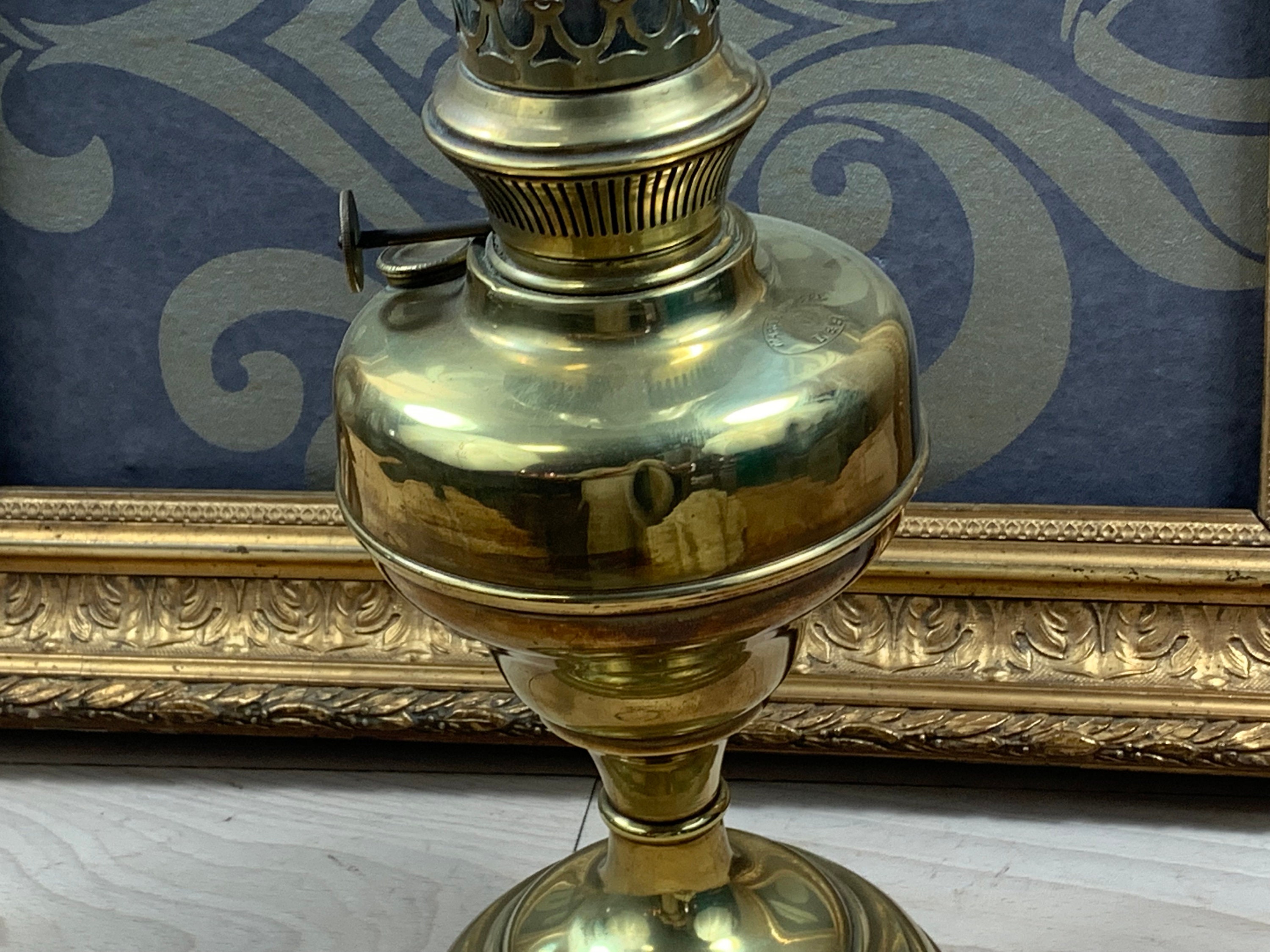 Antique Copper L&B Oil Lamp Brass Oil Lamp - Etsy