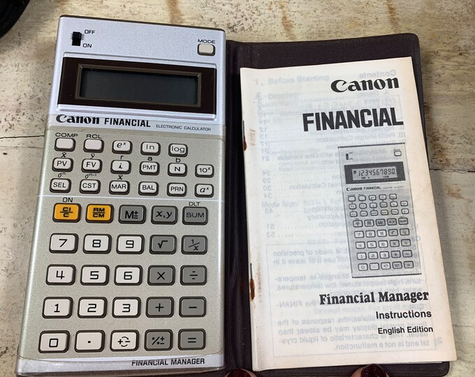 Canon Financial Electronic Calculator Calculator With Case and Original ...