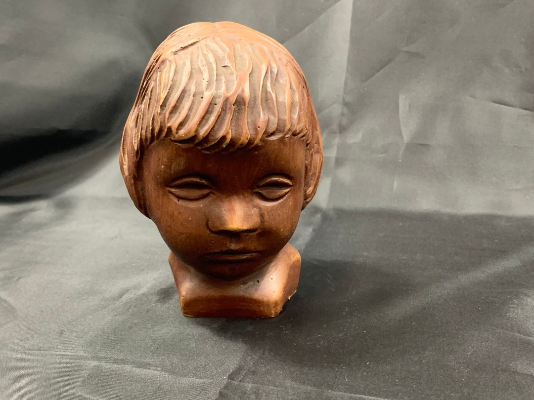 Very Beautiful Stone (mineral) Statue of a Child's Head - Made After ...