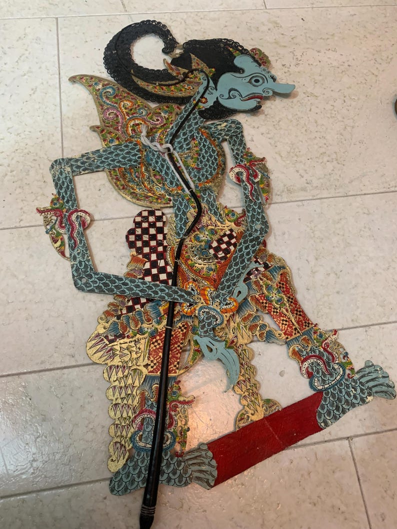 Wayang Kulit Shadow Puppet – Gareng – Handmade Javanese Leather Puppet ...