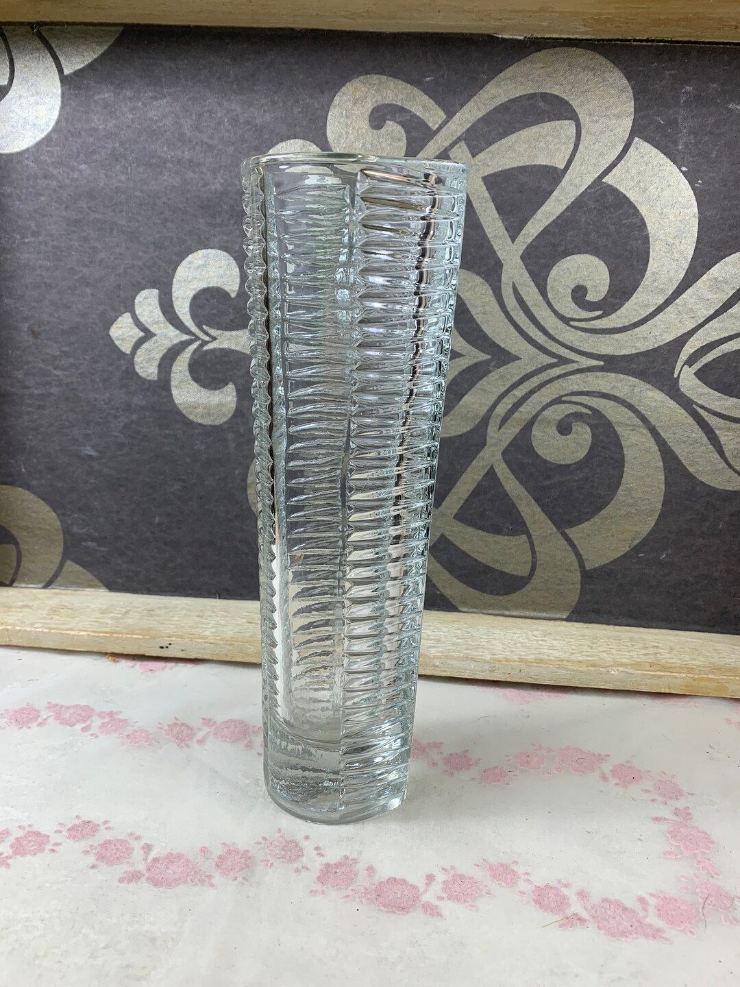 Glass Flower Vase Heavy Glass Vase for Cut Flowers - Etsy