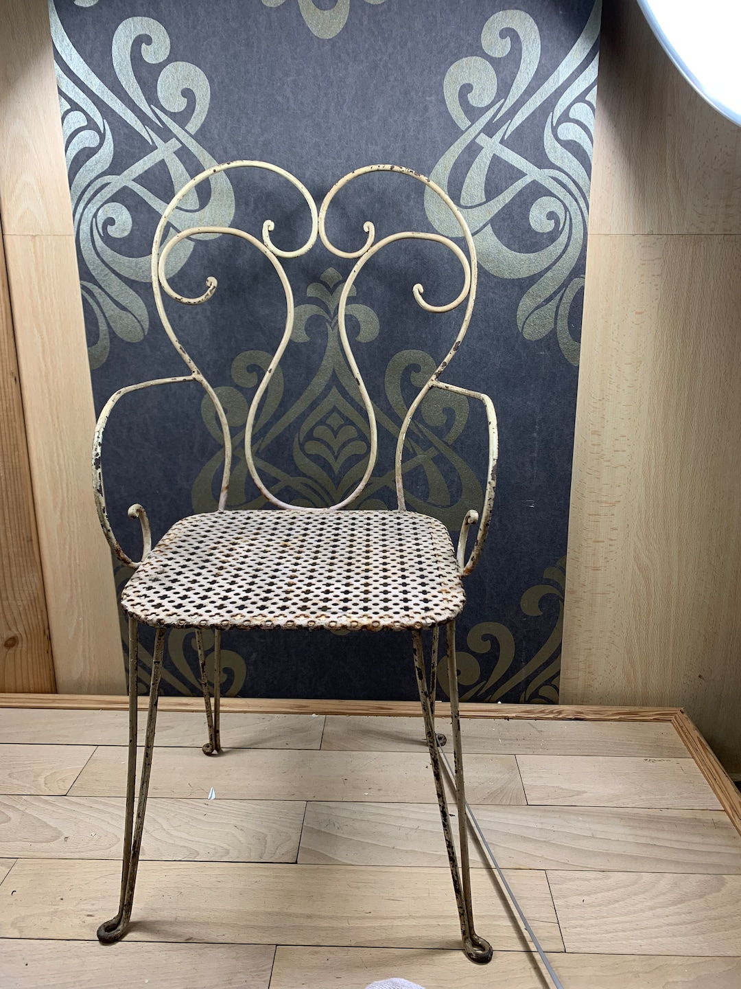 Retro Garden High Chair/rare Metal High Chair/garden Chair for Children ...