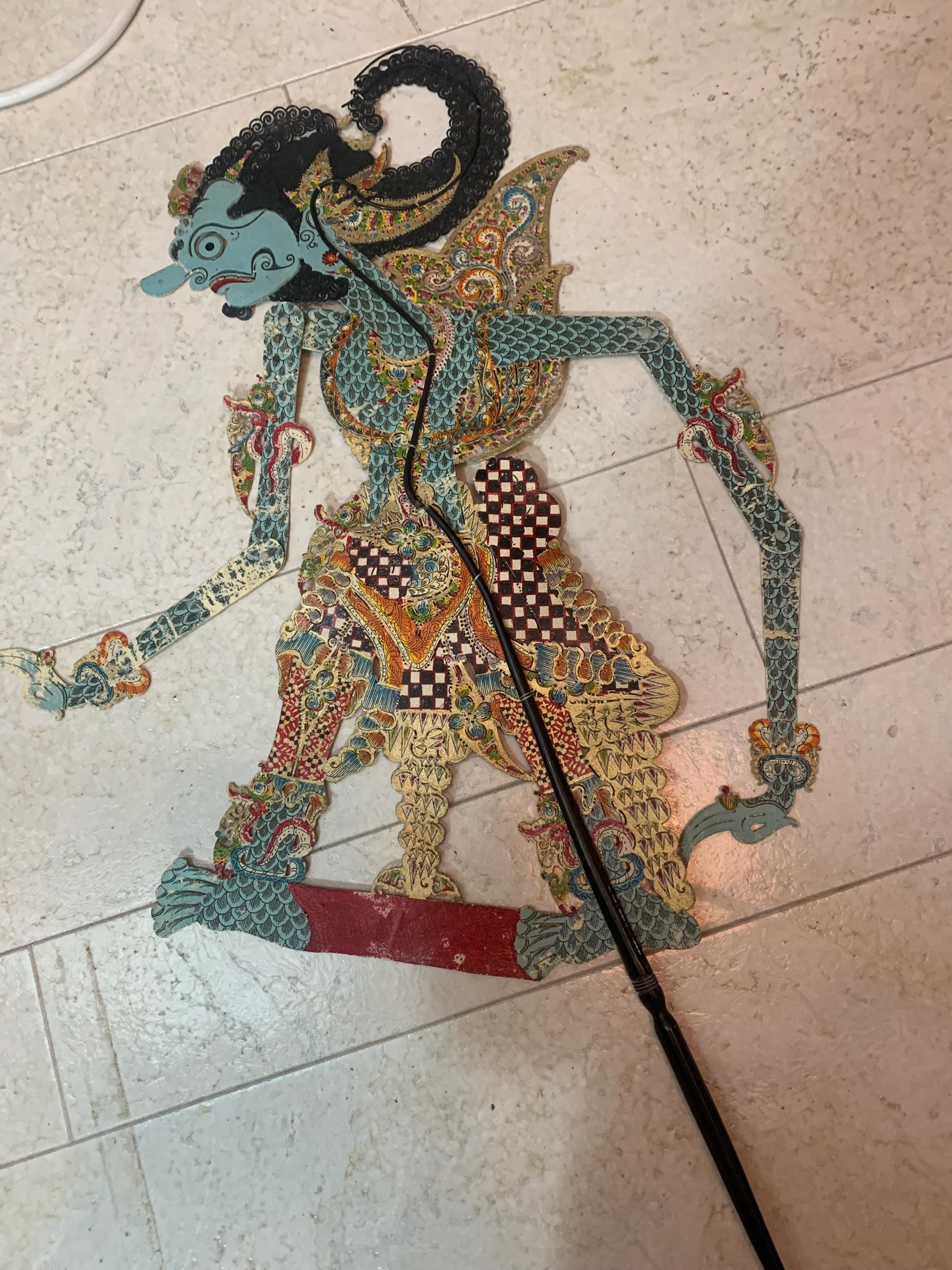Wayang Kulit Shadow Puppet – Gareng – Handmade Javanese Leather Puppet ...
