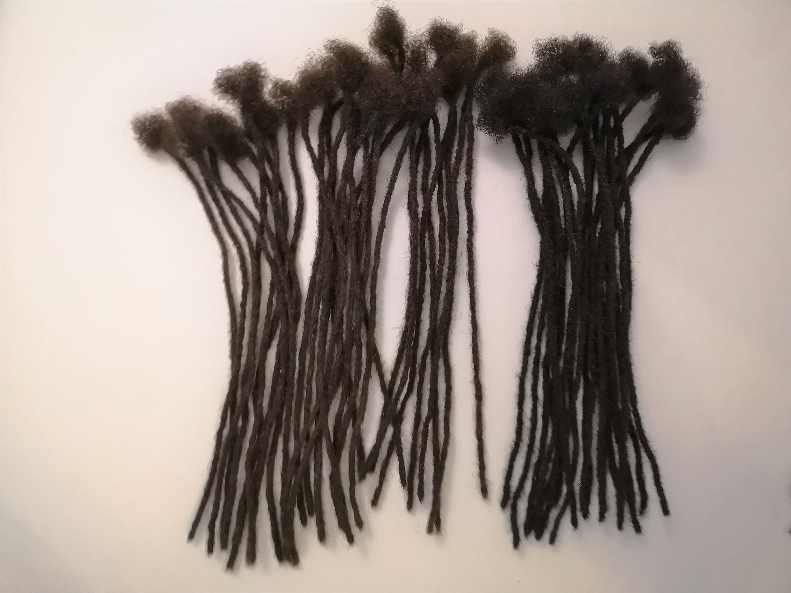 0.2cm Micro Locs or Sister Locks 100% Kinky Human Hair Loc Extensions ...