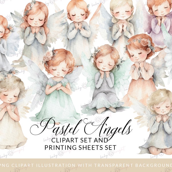 Angel Watercolor - Etsy