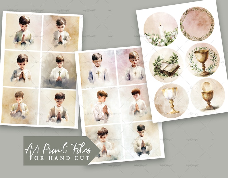 Boy in Alba Communion First Communion, Altar Boy Cliparts Set of ...