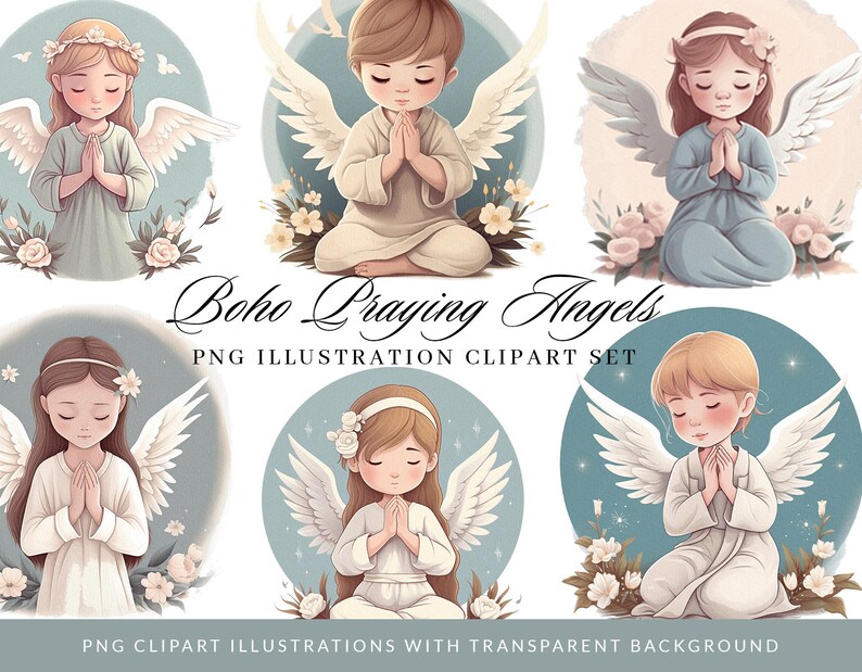 Blue Angels Illustration Clipart Set, Round Pictures Illustrations ...