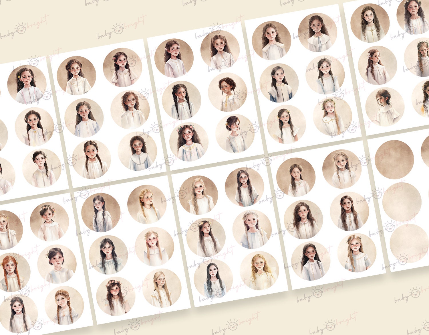 Communion, Baptism, Religious Praying Children, Digi Cliparts Set of ...