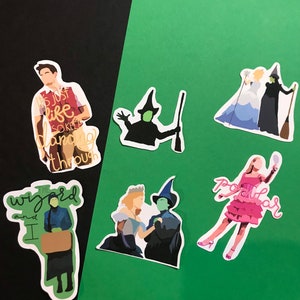 Wicked Inspired Sticker Pack Matte Waterproof Elphaba Galinda Glinda ...
