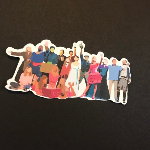 Broadway Leading Characters Inspired Stickers Glossy or - Etsy