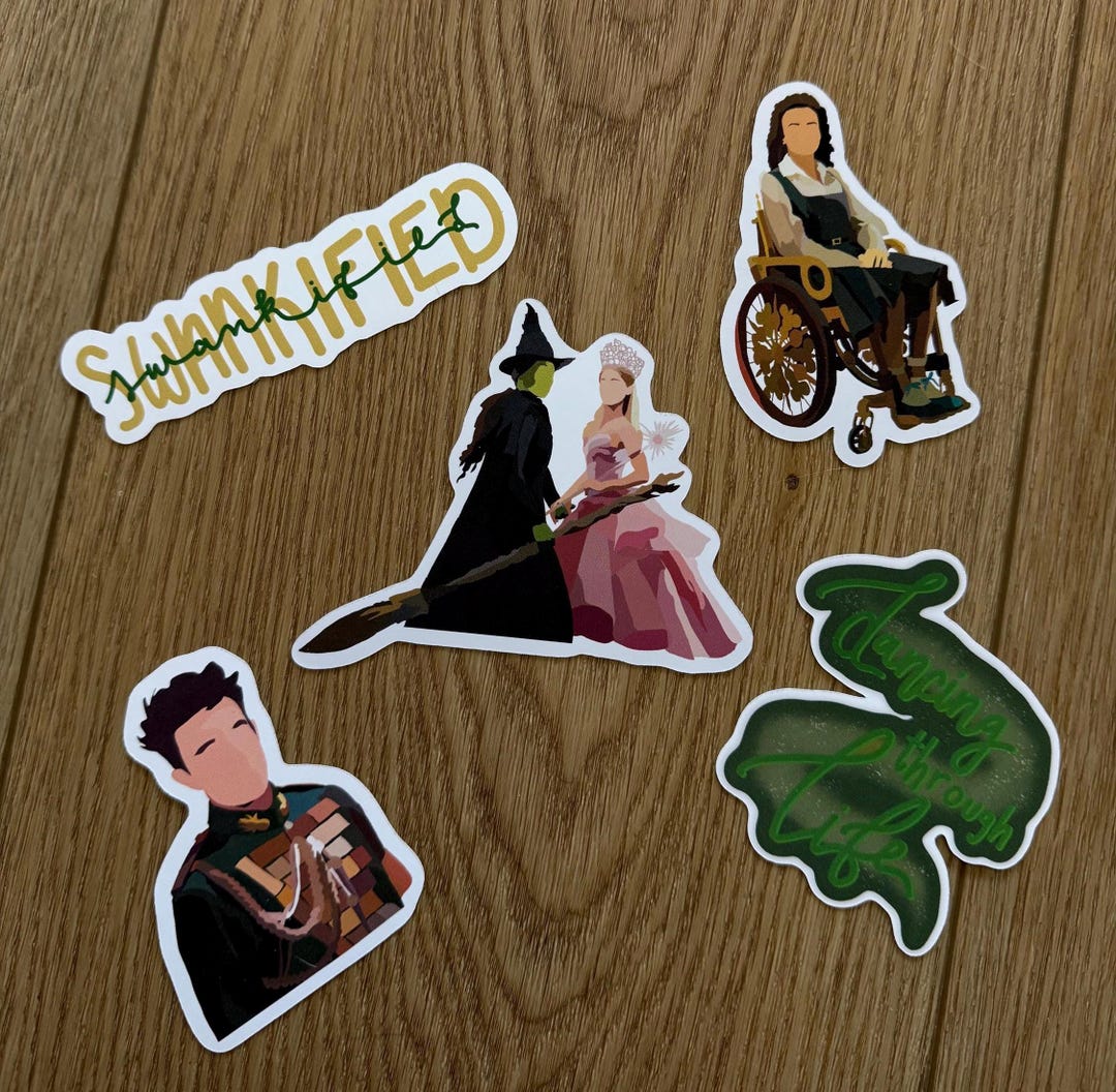 Wicked Movie Sticker Set | Broadway Stickers | Waterproof Stickers ...