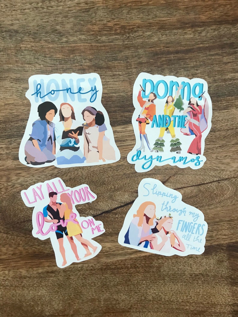 Mamma Mia Inspired Sticker Pack Donna and the Dynamos Sophie | Etsy