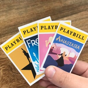 Broadway Playbill Inspired Sticker Pack Waterproof Including Hamilton ...