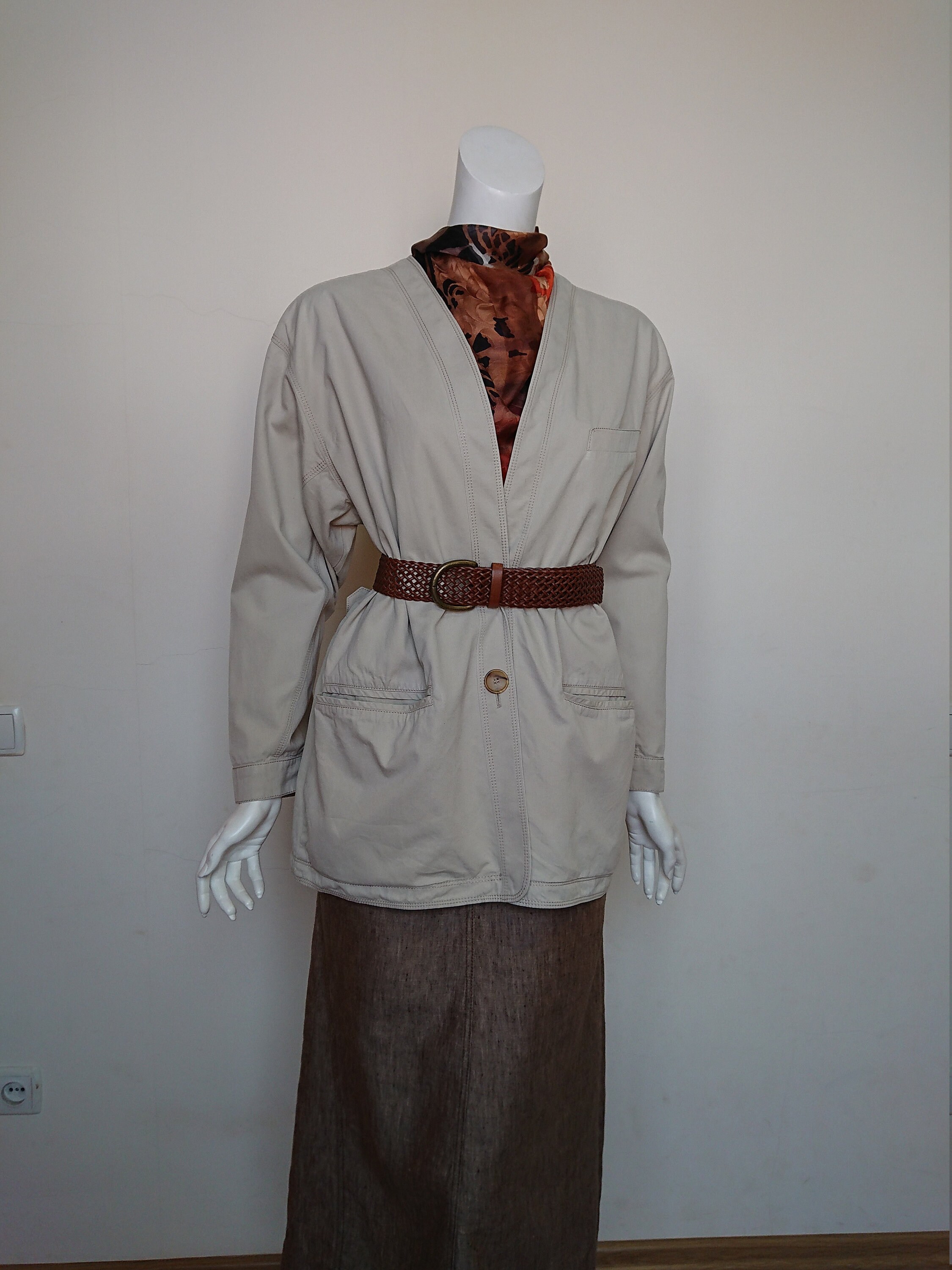 Vintage Bogner Women Jacket Blazer Windbreaker Beige Cotton - Etsy UK