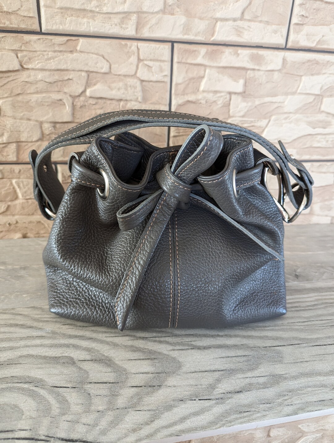 Genuine Leather Vera Pelle Italy Cross Body Bag or Shoulder Bag - Etsy