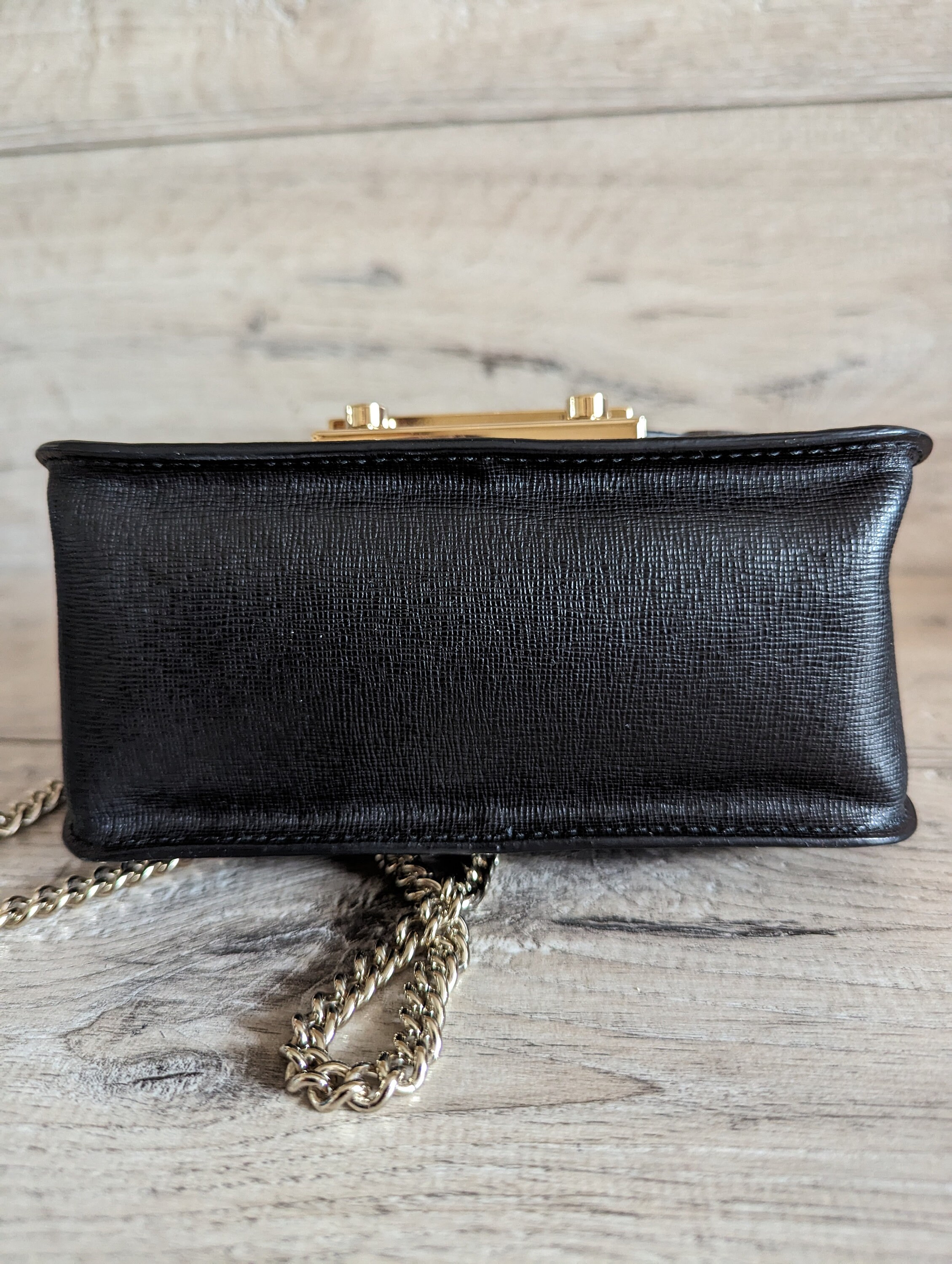 Furla Metropolis Women's Leather Mini Crossbody Bag With Flowers Black ...