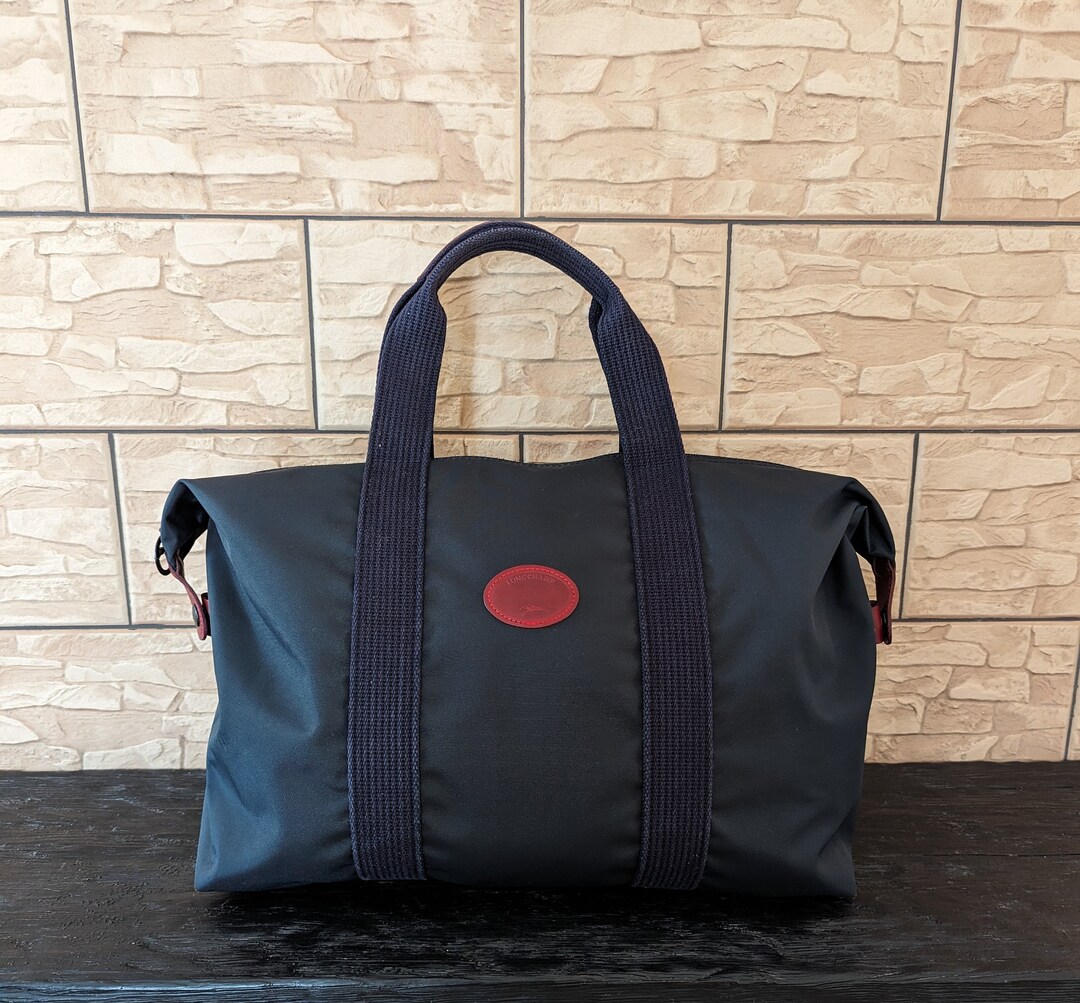 LONGCHAMP Vintage Bag Weekend Tote Navy Blue Zipper Bag for Travel - Etsy