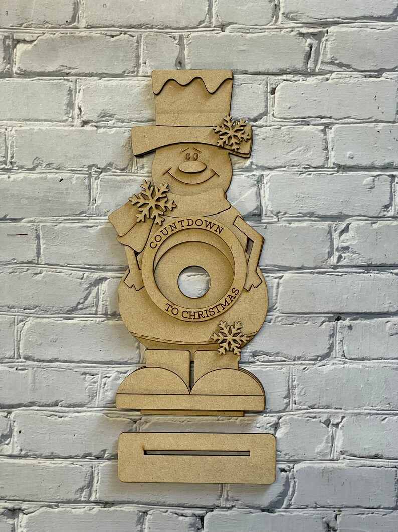 Standing Snowman Countdown - Etsy