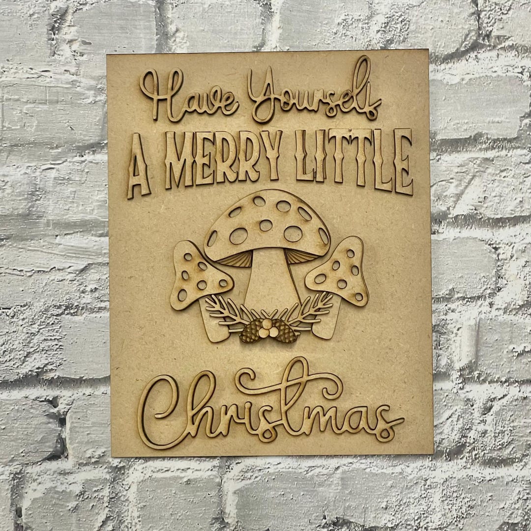 Unfinished Woodland Christmas MDF Sign (5x6.125") - Etsy