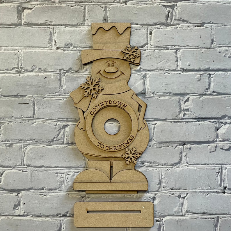 Standing Snowman Countdown - Etsy