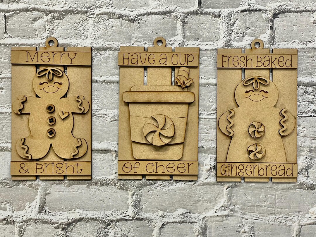 Gingerbread Pallet Ornaments - Etsy