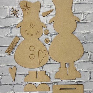 Primitive Standing Snowman - Etsy