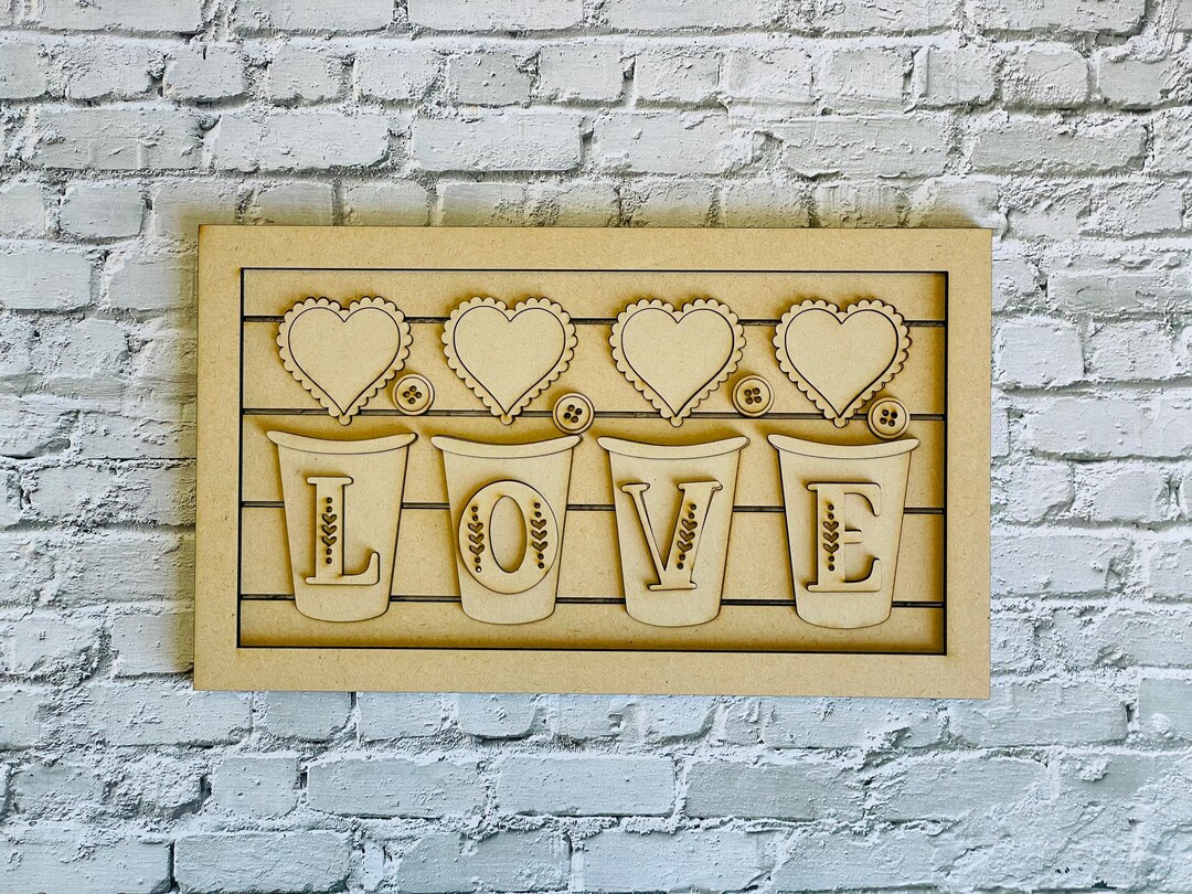 Love Flower Pot Sign - Etsy