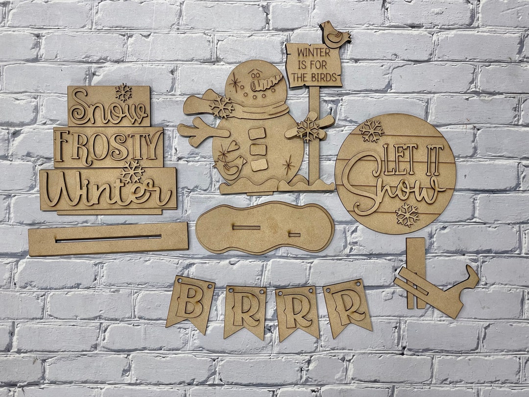 Winter Snowman Tier Tray Set - Etsy