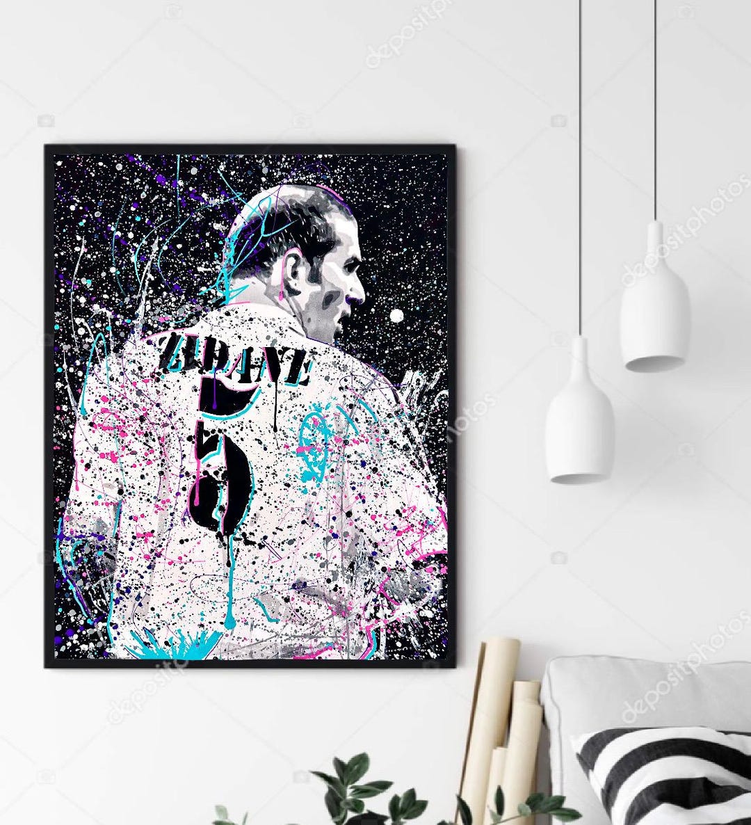 Zinedine Zidane Art - Hand Painted Art Prints - Poster - Gift - Etsy