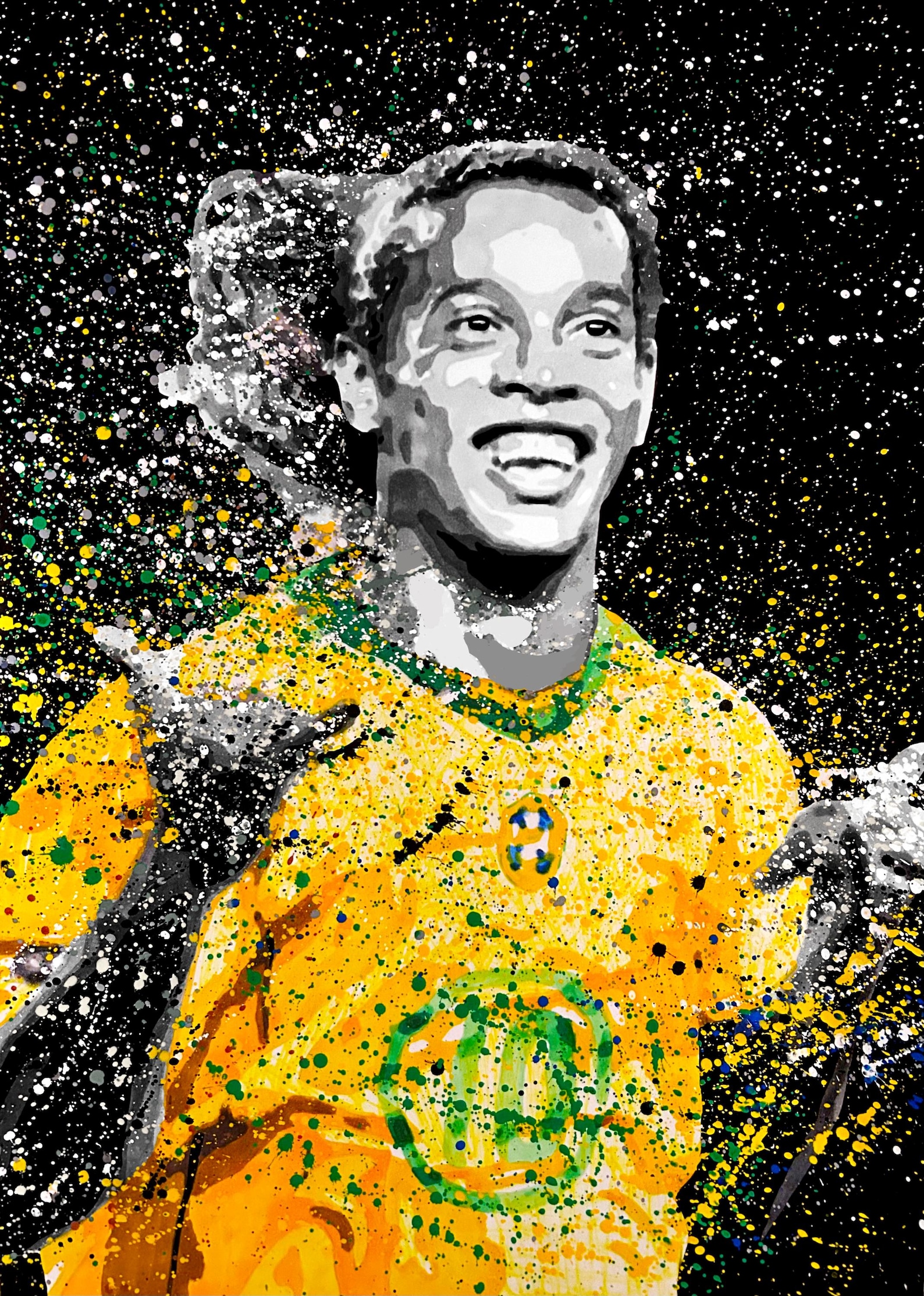 Ronaldinho Art - Hand Painted Art Prints - Poster - Gift - Etsy