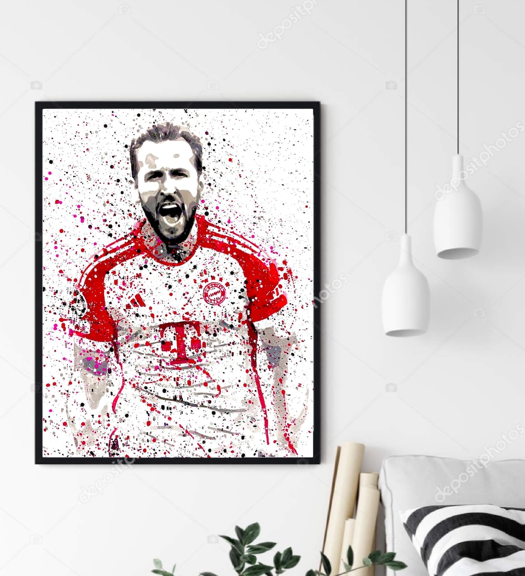Harry Kane Art Hand Painted Art Poster Gift - Etsy
