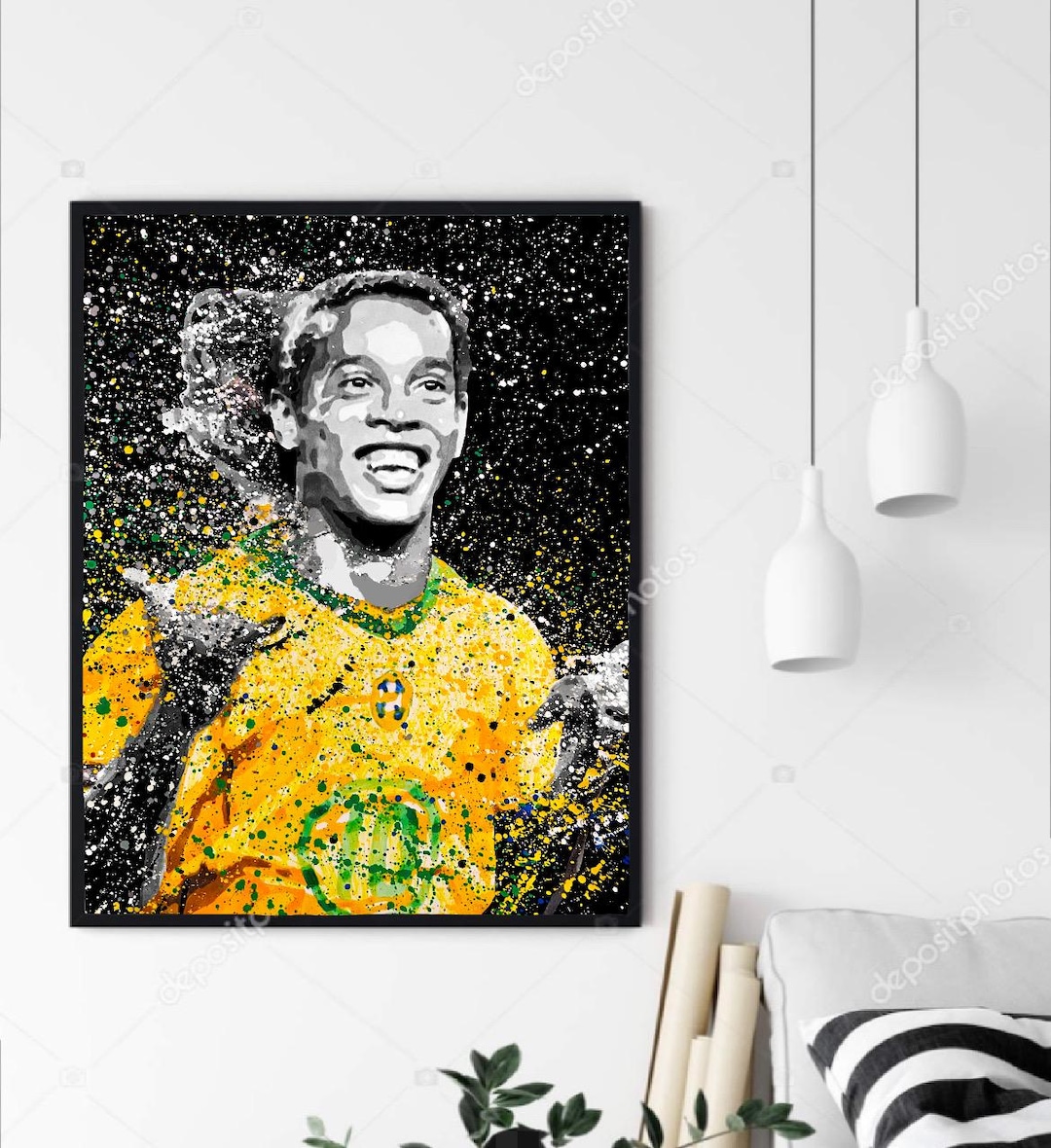 Ronaldinho Art - Hand Painted Art Prints - Poster - Gift - Etsy